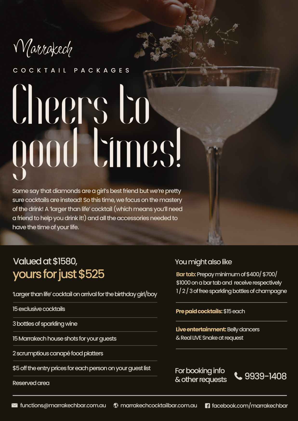 Cocktail Party – Marrakech Bar – Melbourne